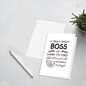Alzombi Special Boss Birthday Card, Sweet Appreciation Greeting Card for Boss, Retirement Gift for Boss Friend