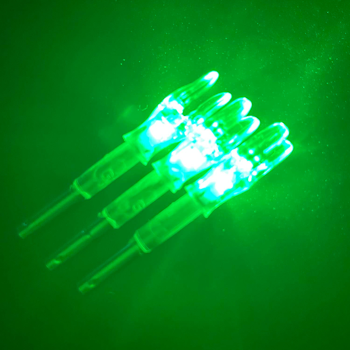 KEAUP G/4.2mm Lighted Nocks for Arrows with .165".204" Inside Diameter 3PCS with X Bushings,Screwdriver Included (Green)