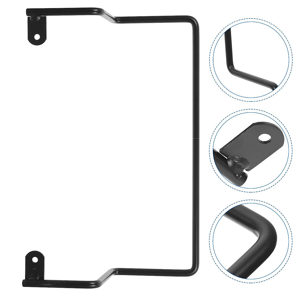 Angoily Non Slip Mattress Gripper, Anti Slide Mattress Stopper, Mattress Retainer Bar, Easy to Installation Metal Pad Gripper for Wooden Bed Frames Black