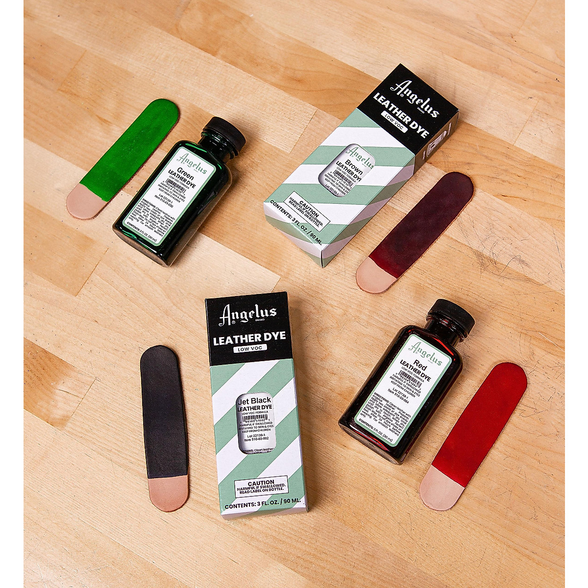 Angelus Leather Dye - Flexible Leather Dye for Shoes, Boots, Bags, Crafts, Furniture, & More 3oz (Red)