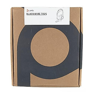 Poly (Plantronics + Polycom) Blackwire 7225 Wired USB-A Headset (Plantronics) - Black - Dual-Ear (Stereo) Computer Headset - Connect to PC/Mac via USB-A - Active Noise Canceling