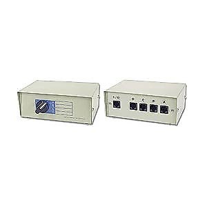 CablesOnline 4-Way ABCD 8P8C RJ45 Metal Rotary Manual Switch Box, SB-035