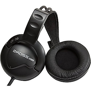 1 Pair Earpads Repair Parts for Koss UR20 UR-20 SB40 UR-30 UR30 Headphones (Leather) (Black)