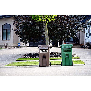 Extra Large 12 Inch Trash Recycle Labels by Citadel Black - 8 Pack of Large Stickers, UV and Weather Resistant, Huge Stickers Mean Easy Visibility