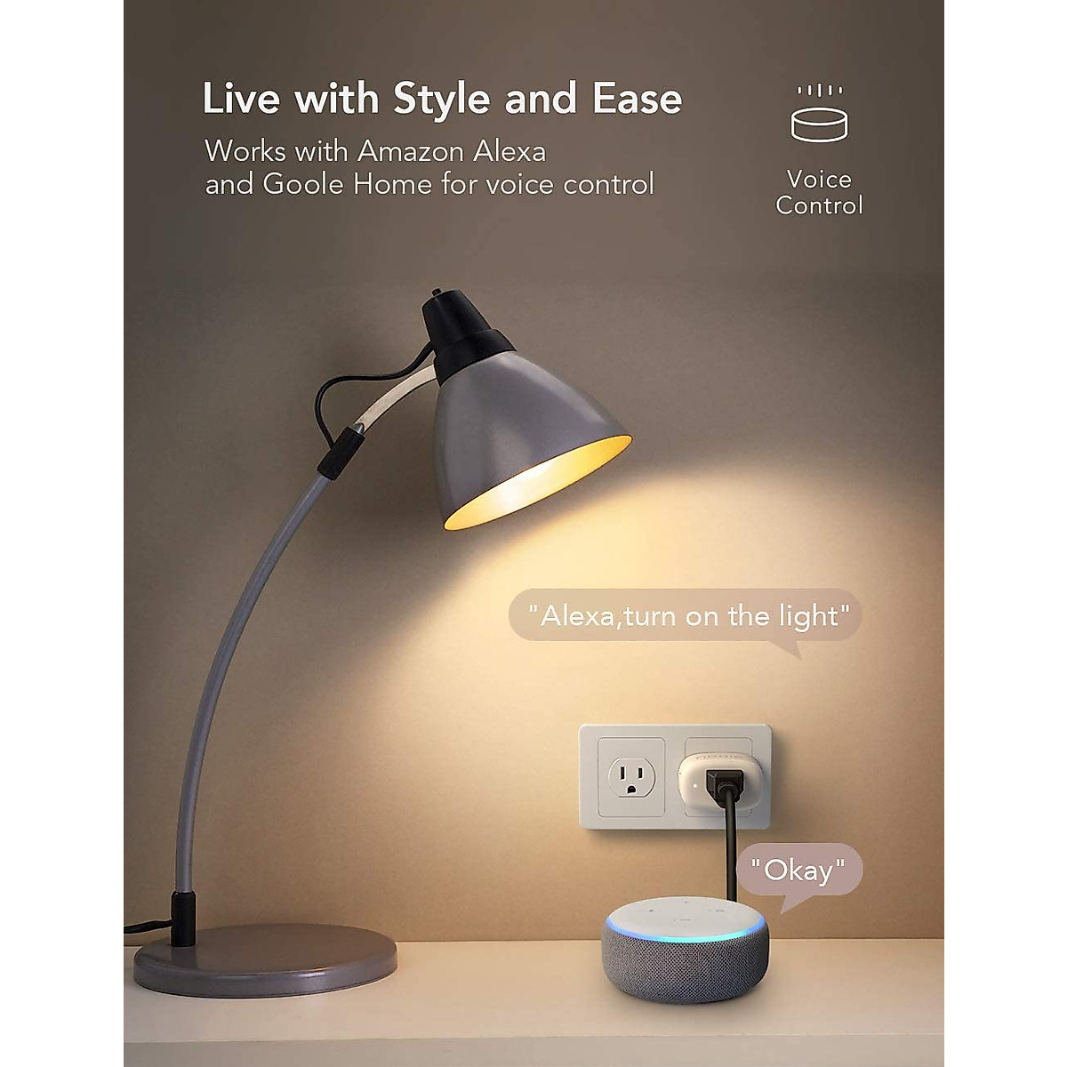 Smart Plug Nooie,WiFi Smart Plug That Work with Alexa,Smart Plug for Smart Home,WiFi Outlet for Google Home, Voice Control,Smart Outlet with Remote Control,Timer Function, ONLY 2.4G (4 Packs),10Amp