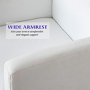 Paddie Rocking Chair Nursery Glider Rocker Chair Tall Back Upholstered Accent Armchair for Living Room Bedroom Office