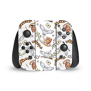 Head Case Designs Officially Licensed Harry Potter Hedwig Owl Pattern Graphics Vinyl Sticker Gaming Skin Decal Cover Compatible With Nintendo Switch Joy-Con Controller