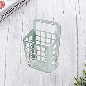 Yardwe Hanging Laundry Hamper Wall Mount Dirty Clothes Basket Foldable Dirty Clothes Sorter Container (Small, Green)