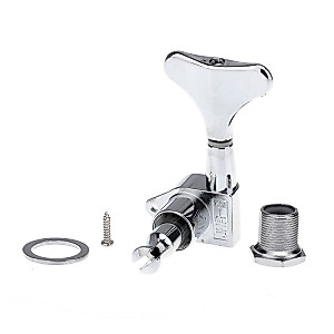 Musiclily Pro 2+2 Sealed Bass Tuners Tuning Keys Pegs Machine Heads for Ibanez Style Precision Jazz Bass, Chrome