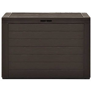 TIFITGO Asomie Patio Storage Box Brown 30.7"x17.3"x21.7" Indoor stockage bin home chest house tank Outdoor Furniture Outdoor Storage Boxes US Stock Fast Shipment Brown