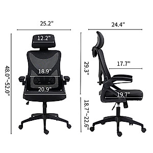Uneeruiqy Computer Ergonomic Office Chair, Black