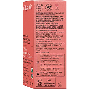 Cliganic USDA Organic Jojoba Oil, 100% Pure (2oz) | Natural Cold Pressed Unrefined Hexane Free Oil for Hair & Face | Base Carrier Oil (Packaging May Vary)