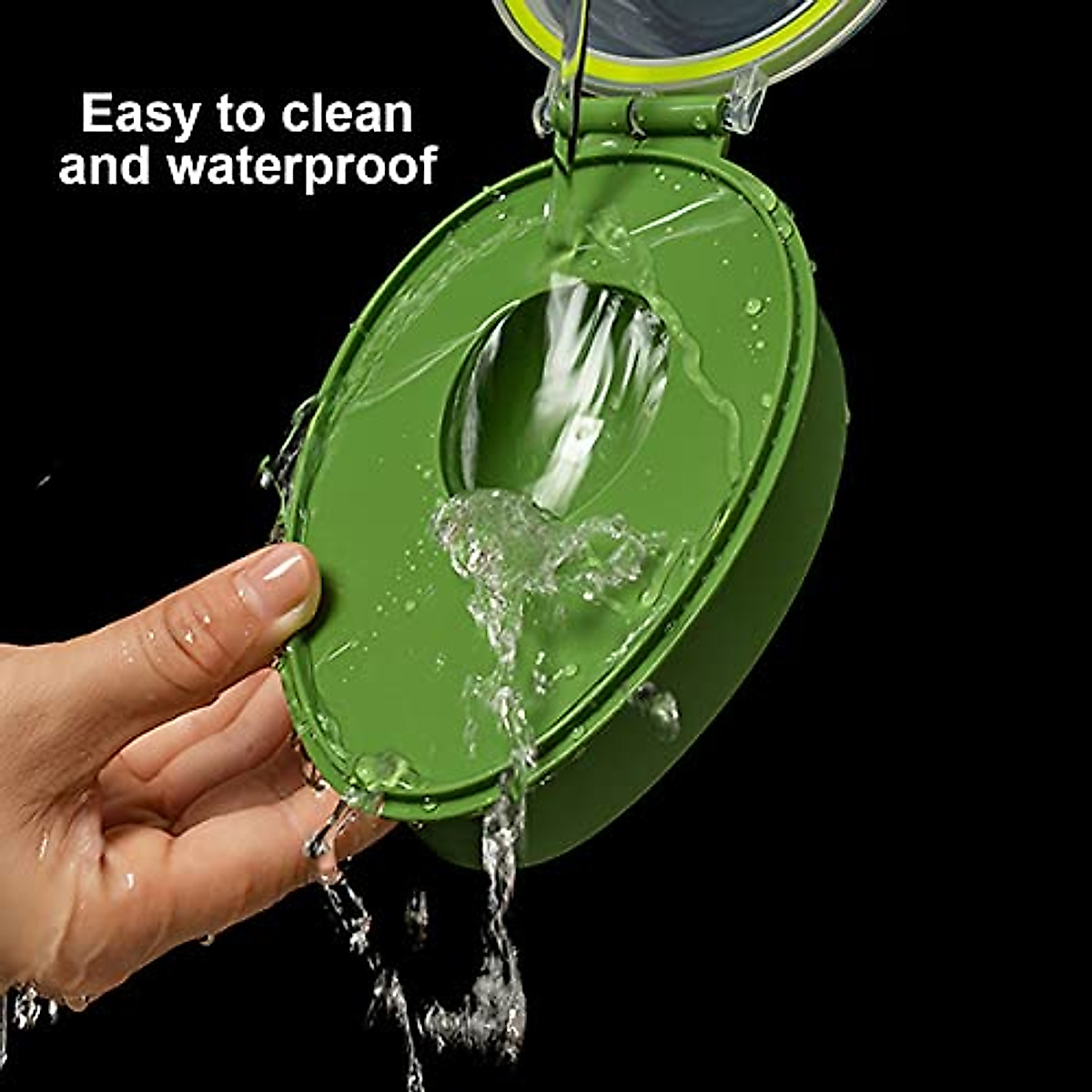 EMVANV Avocado Storage Container, Reusable Avocado Saver Keeper Fruit Keep Fresh Storage Box Holder for Refrigerator (Green, 6.02 x 4.33 x 3.15 inches)