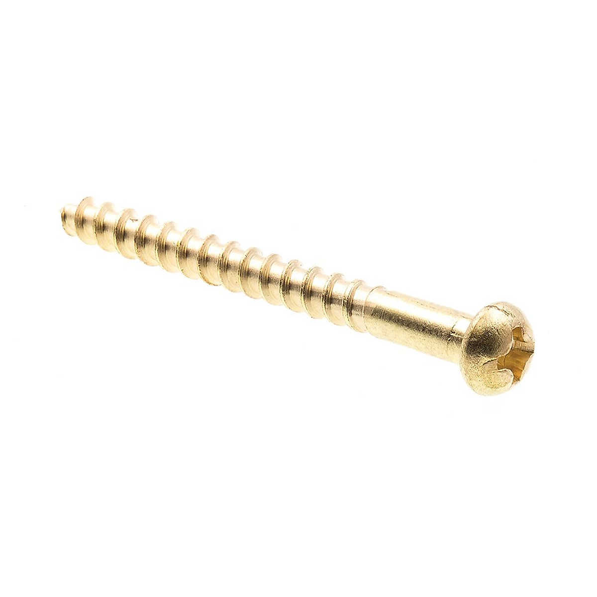 Prime-Line 9207499 Wood Screws, Round Head, Phillips Drive, #6 X 1-1/2 In., Solid Brass (25 Pack)