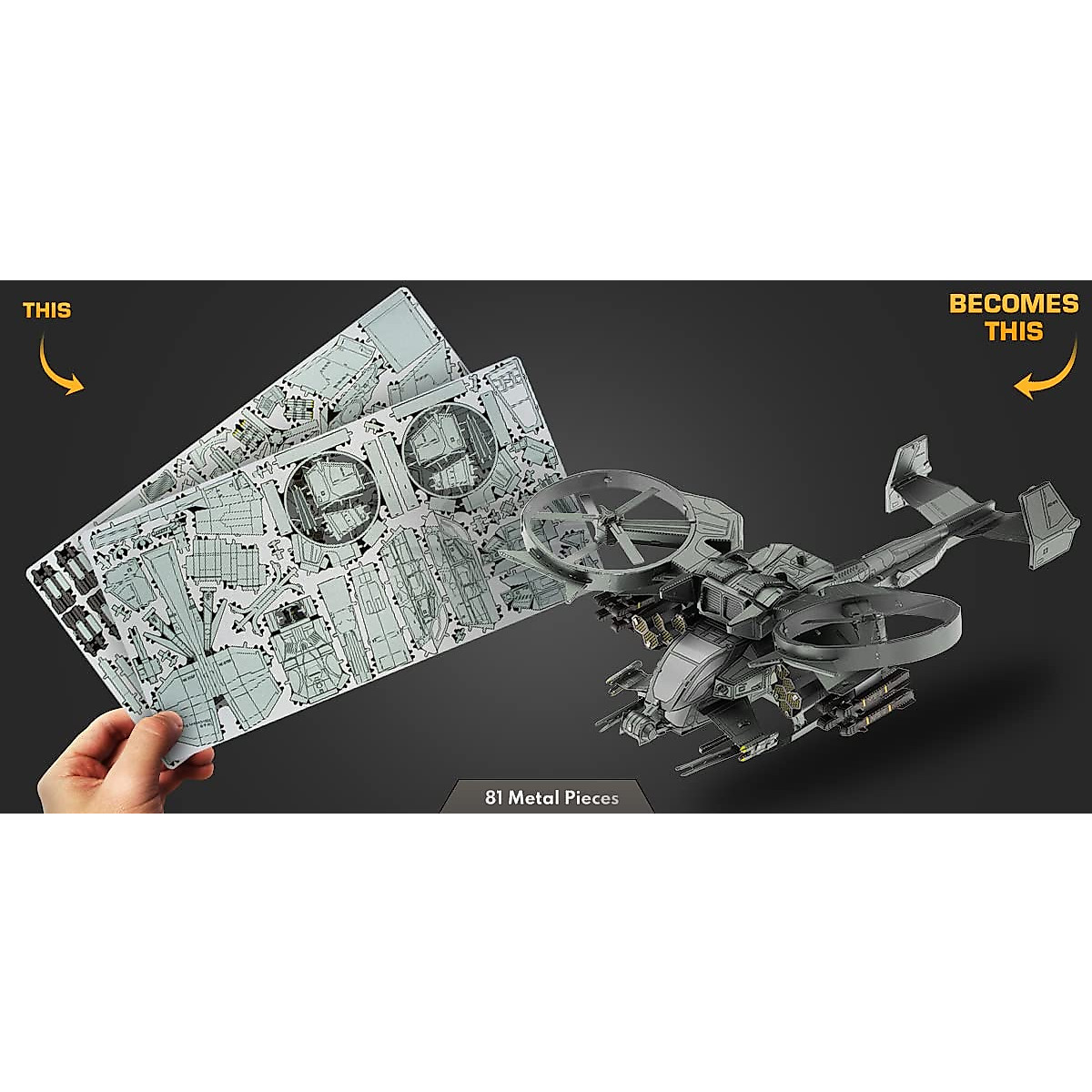 Metal Earth Premium Series Avatar 2 Scorpion Gunship 3D Metal Model Kit Fascinations