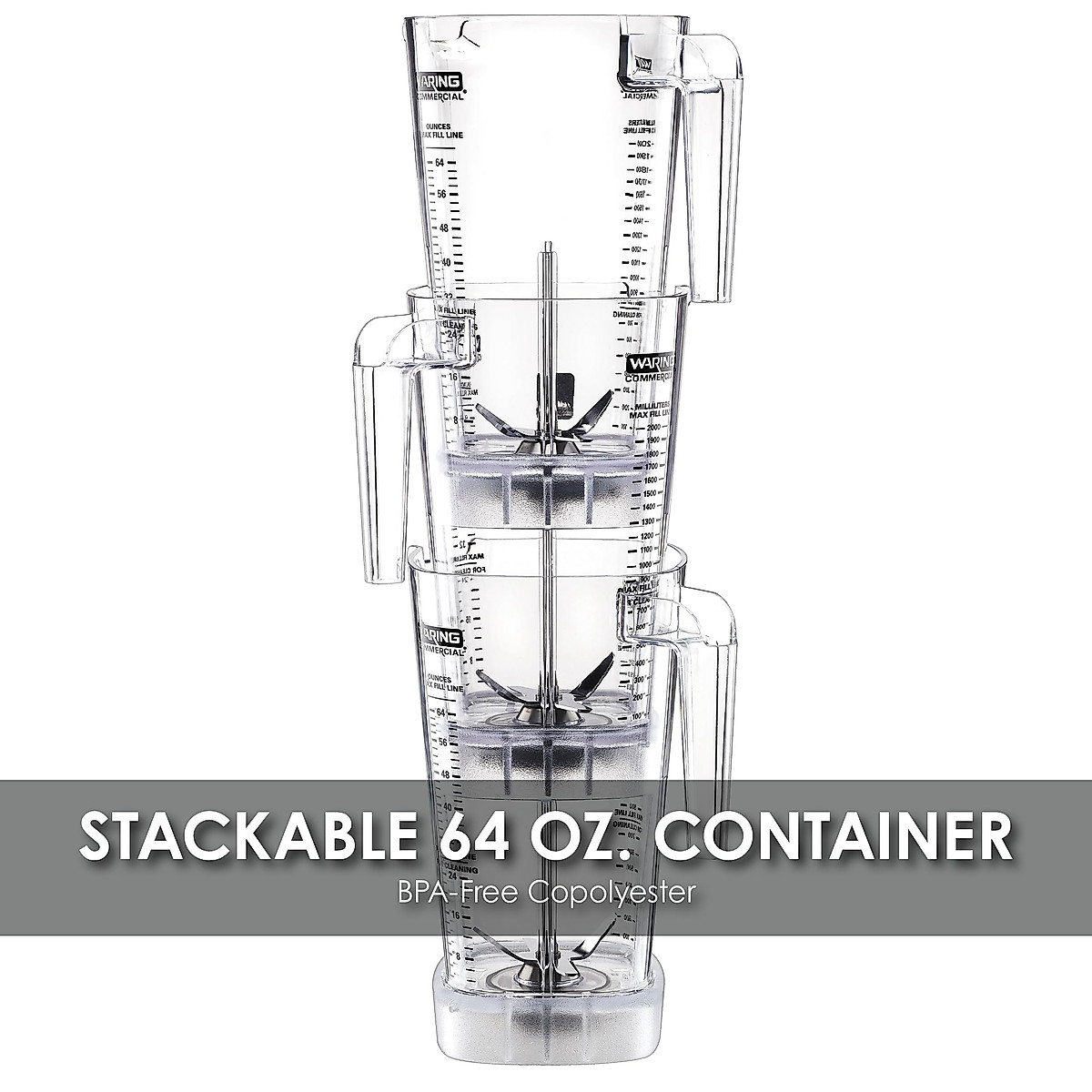 Waring Commercial MX1200XTX 3.5 HP Blender with Variable Speed Dial Controls and a 64 oz. BPA Free Copolyester Container, 120V, 5-15 Phase Plug