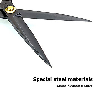 ABuff 10 Inch Left Handed Scissors for Lefty, Sewing Scissors with Thread Snip, Bent-left Dressmaker Shears with Box, Black