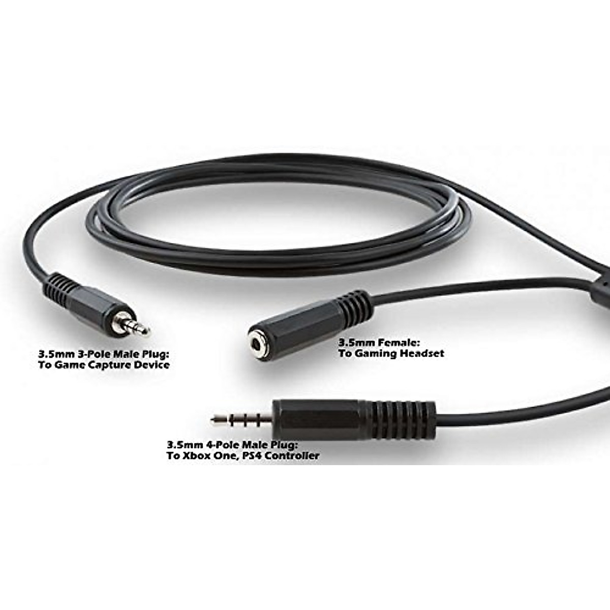 ienza® Party Chat Link Chat Adapter Cable Wire for Xbox One, Xbox Series X/S, PlayStation 4 PS4, PS5, Elgato Game Capture HD, HD60, HD60 Pro & Similar Devices