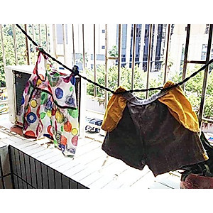 Travel Clothesline Multifunctional Elastic Cord Compact Bungee Clothesline Travel Bungee Clothesline Travel Laundry Clothesline Kit with Two Twist Ties for Campers Boaters Hikers Travelers