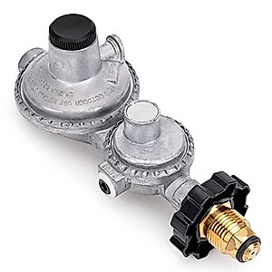 Stanbroil Horizontal Two Stage Propane Regulator with 3/8" Female NPT and POL for RV, Vans, Trailers, Campers