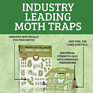 Pantry Moth Traps 6 Pack | Child and Pet Safe | No Insecticides | Premium Attractant