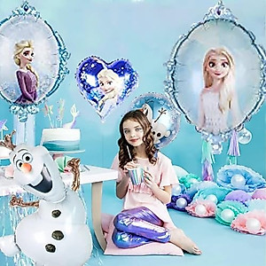 9pcsFrozen Birthday Party Balloons, Frozen Birthday Decorations, Elsa Anna,Olaf Balloon Decorations,Frozen Balloon Kit for Kids and Boys Girls Birthday Party…