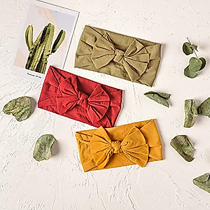 Prohouse 16PCS Baby Nylon Headbands Hairbands Hair Bow Elastics for Baby Girls Newborn Infant Toddlers Kids