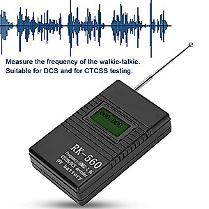ciciglow Portable Handheld Frequency Counter,50MHz-2.4Ghz Frequency Accurate Radio Frequency Test,with Antenna One-Key Operation,Suitable for DCS and CTCSS Testing