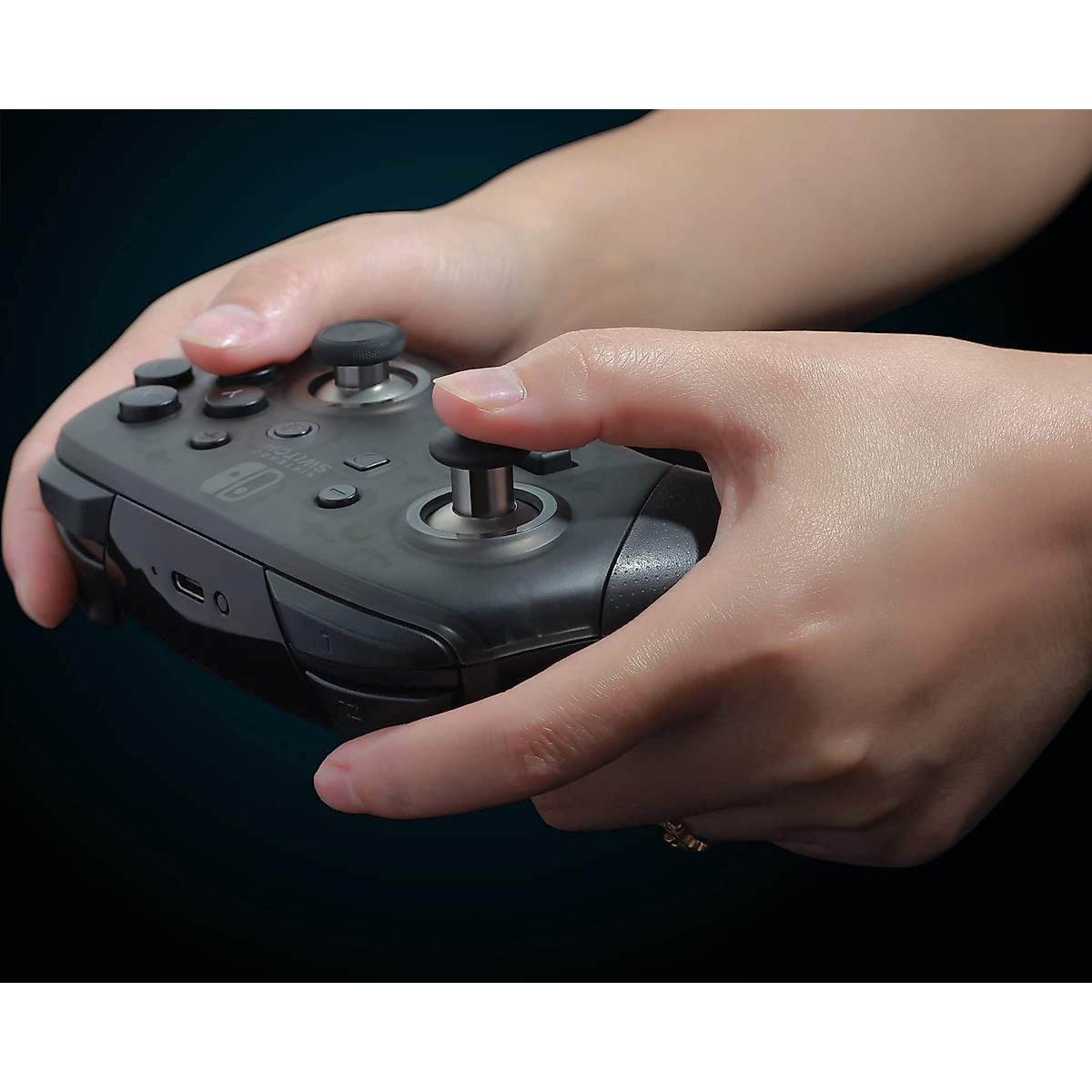 AQIDAP Controller Metal Thumbsticks Replacement for Nintendo Switch Pro Controller 8 in 1 Swap Magnetic Analog Thumb Sticks Set Joystick Parts Repair Accessories Kit