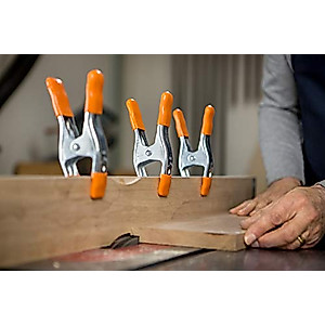 Adjustable Clamp Co Jorgensen 3202-HT 2-Inch Spring Clamp with Handle and Tip,Silver/Orange