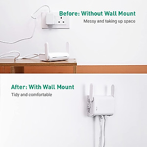 GL.iNet WiFi Router Holder Wall Mount with Screws, Compatible with GL-A1300 (Slate Plus), GL-SFT1200 (Opal), GL-MT1300 (Beryl) Router, Networking Device Bracket, Easy to Install (White)