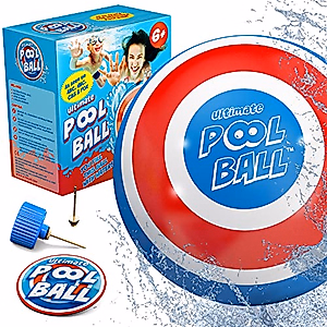 Activ Life Ultimate Pool Ball (Blue & Red) 6" Diameter, Water Ball for Swimming Pools and Games, Pool Ball and Pool Toy for Kids, Easter Basket Stuffer Gift for Kids