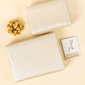 WRAPAHOLIC Wrapping Paper Roll - Mini Roll - 17 Inch x 16.5 Feet - Basic Texture Cream Design for Birthday, Holiday, Wedding, Baby Shower