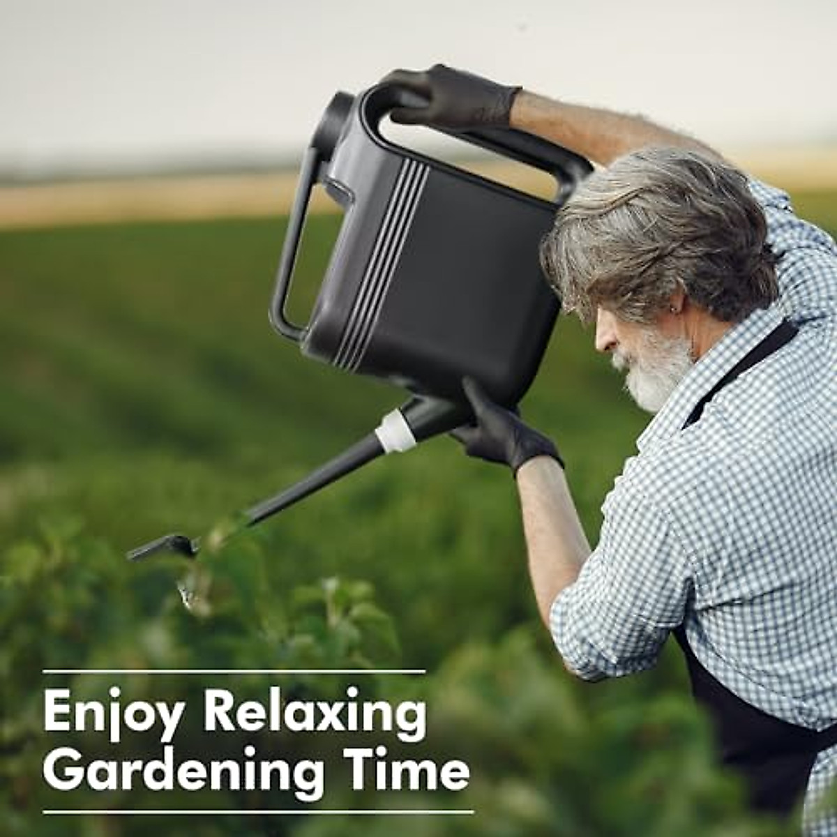 2 Gallon Watering Can for Outdoor Plants,Plant Watering Can with Removable Long Spout and Stainless Steel Shower Head,Large Garden Watering Can for House Plant Flower Vegetable