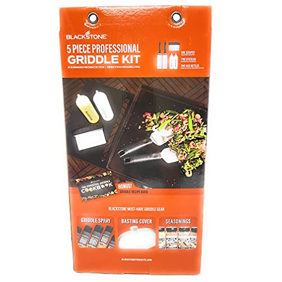 Blackstone Authentic Griddle Professional Starter Bundle: Griddle Kit, Breakfast Kit, Seasoning & Conditioner, and Grease Cup Liners