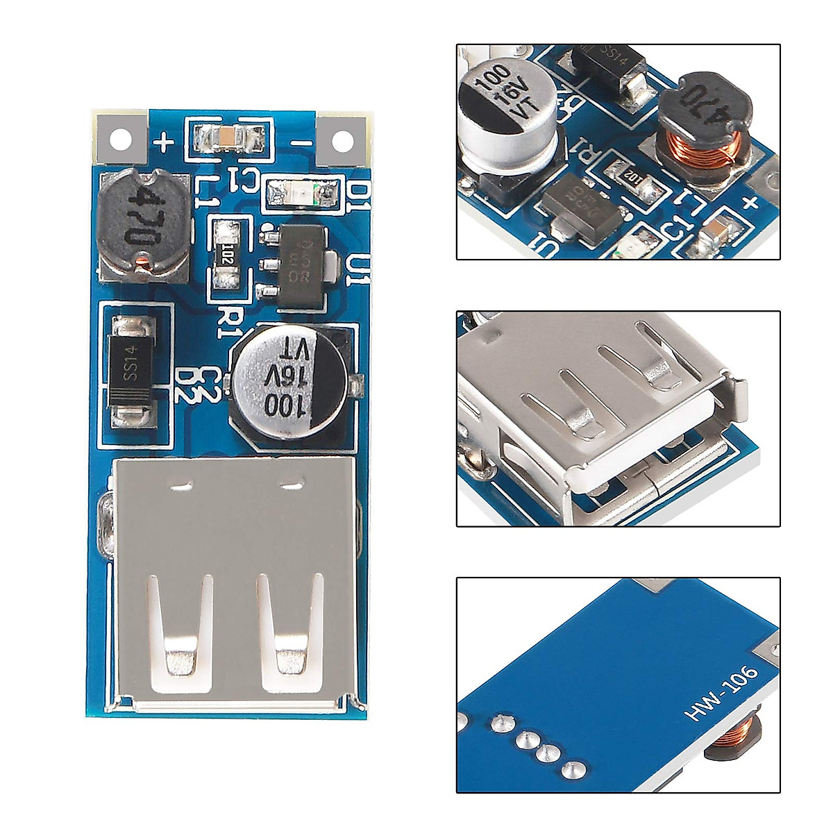 AITRIP 10 PCS PFM Control DC-DC Converter Step Up Boost Module 600MA USB Charger 0.9V-5V to 5V Power Supply Module