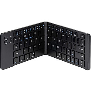 HP E14 FHD (1920 x 1080) Portable Travel Monitor Bundle with USB Type-C, Black Matte Bluetooth Folding Wireless Keyboard, and Black Pebble M355 Bluetooth Wireless Mouse