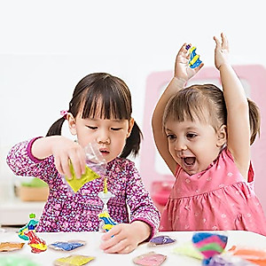 ArtCreativity Sand Art Dinosaur Bottle Necklaces, Pack of 12, Sand Art Craft Kit with Dinosaur Shaped Bottles, Craft Party Supplies and Party Favors for Kids - Sand Sold Separately