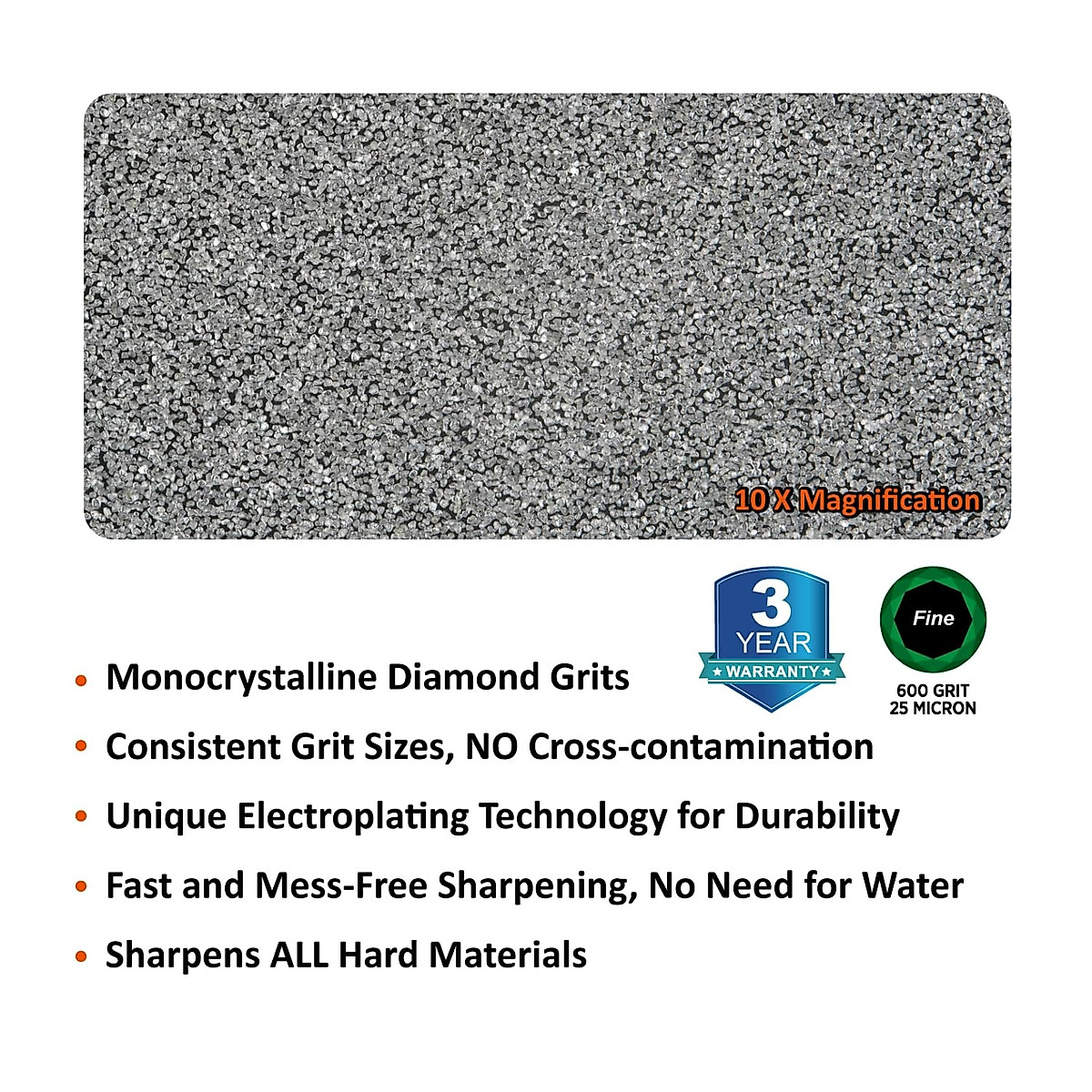 SHARPAL 178N 3-In-1 Blade Sharpener | 4-Inch 600 Grit Diamond Sharpening Rod | Sharpen All Knife and Tool with Straight Edge, Serration & Hooks | Pocket Knife Sharpener | Durable Aluminum Handle