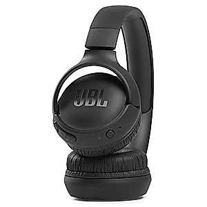 JBL Tune 570BT On-Ear Wireless Bluetooth Headphones with Pure Bass Stereo Sound, Includes Cleaning Cloth - Black(JBLT570BTBLKAM-CC)