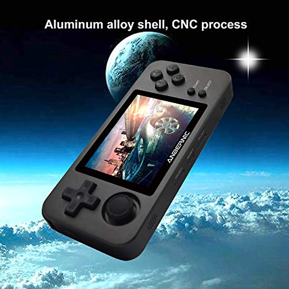 RG280M Handheld Game Console , Retro Game Console OpenDingux Tony System , Free with 32G TF Card Built-in 2500 Classic Game Console 2.8 Inch IPS Screen Portable Video Game Console - Black