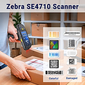 Tera Android Barcode Scanner Mobile Computer with Charging Cradle Pistol Grip, 1D 2D QR Zebra Scanner, Android 10 Handheld PDA Data Terminal, IP 65 Rugged 4G Wi-Fi GPS Works with Bluetooth Model P160