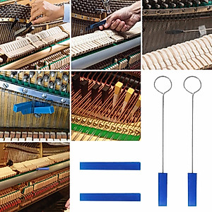 6 Pcs Piano Tuning Kit, Professional Piano Tuner Tools with Piano Tuner Hammer Mute and Piano Tuning Lever for Beginner and Professional Tuner