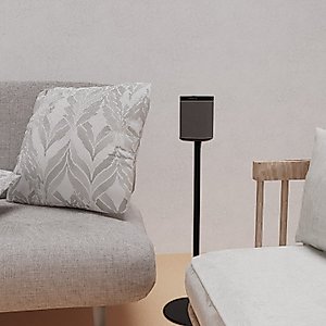 Eximus Fixed Height Speaker Floor Stand for Sonos One and Sonos One SL and Sonos Play:1 - Cable Management Built In - Easy Assembly - Gloss Black Finish