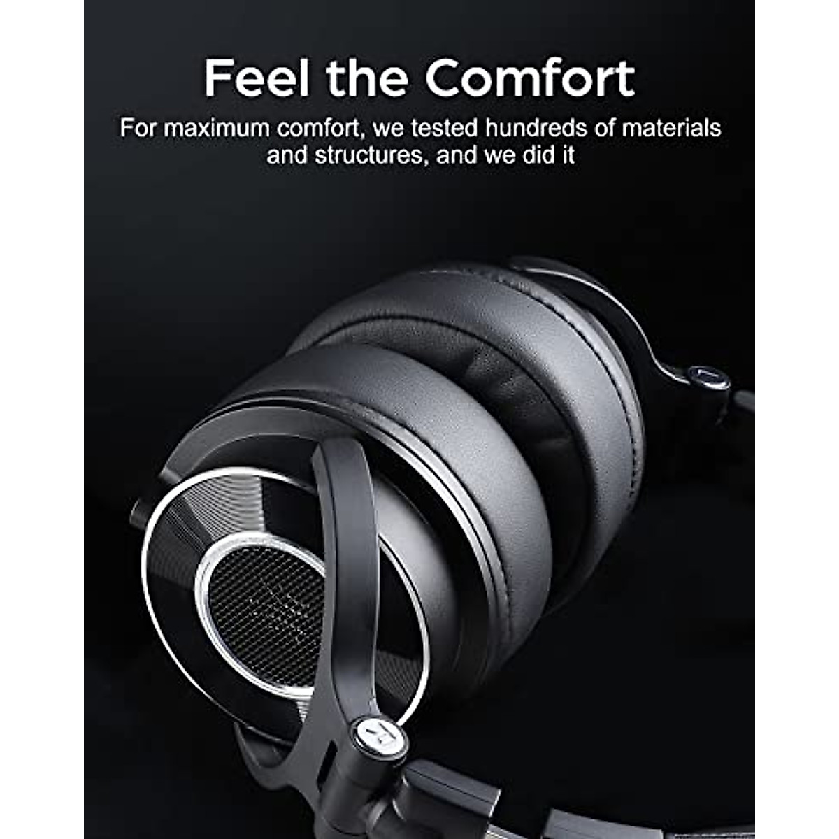 OneOdio Monitor 60 Professional Studio Headphones - Recording Wired Over Ear Headphones, Hi-Res Audio, Soft Comfortable Earmuffs, 6.35mm (1/4") Adapter for Tracking Mixing DJ Mastering Broadcast