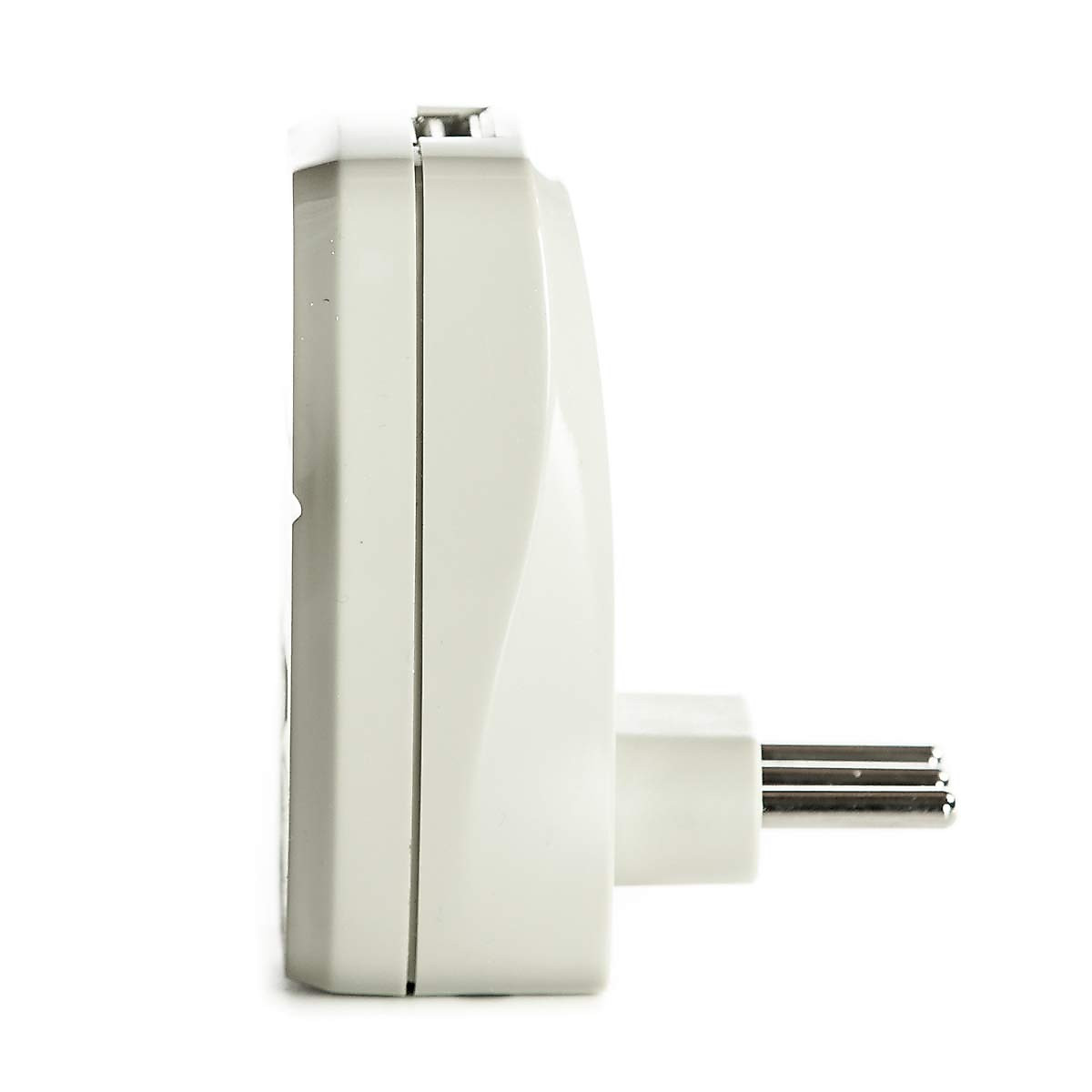 OREI 3 in 1 Italy Travel Adapter Plug with USB and Surge Protection - Grounded Type L - Italy & More - CE Certified - RoHS Compliant WPU-L-GN