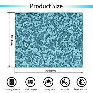 Dish Drying Mat For Kitchen Counter,4 Pack,Large Size 20"X15",Ultra Absorbent Microfiber Drying Mat,Dishes Drainer Pad (4)