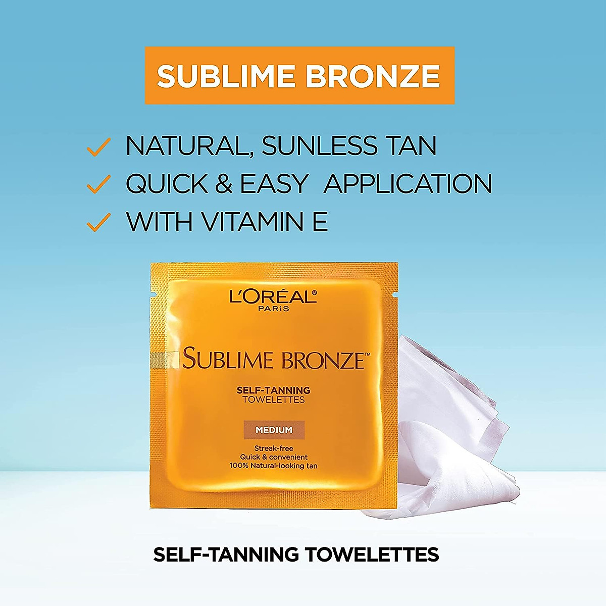 Loreal Paris Sublime Bronze self tanning Towelettes for body (3 Pack)