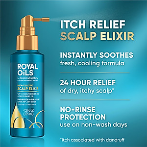 Head & Shoulders Scalp Elixir Treatment, Instant Soothe, Anti Dandruff, Royal Oils Collection with Cooling Menthol and Peppermint oil, 4.2 fl oz