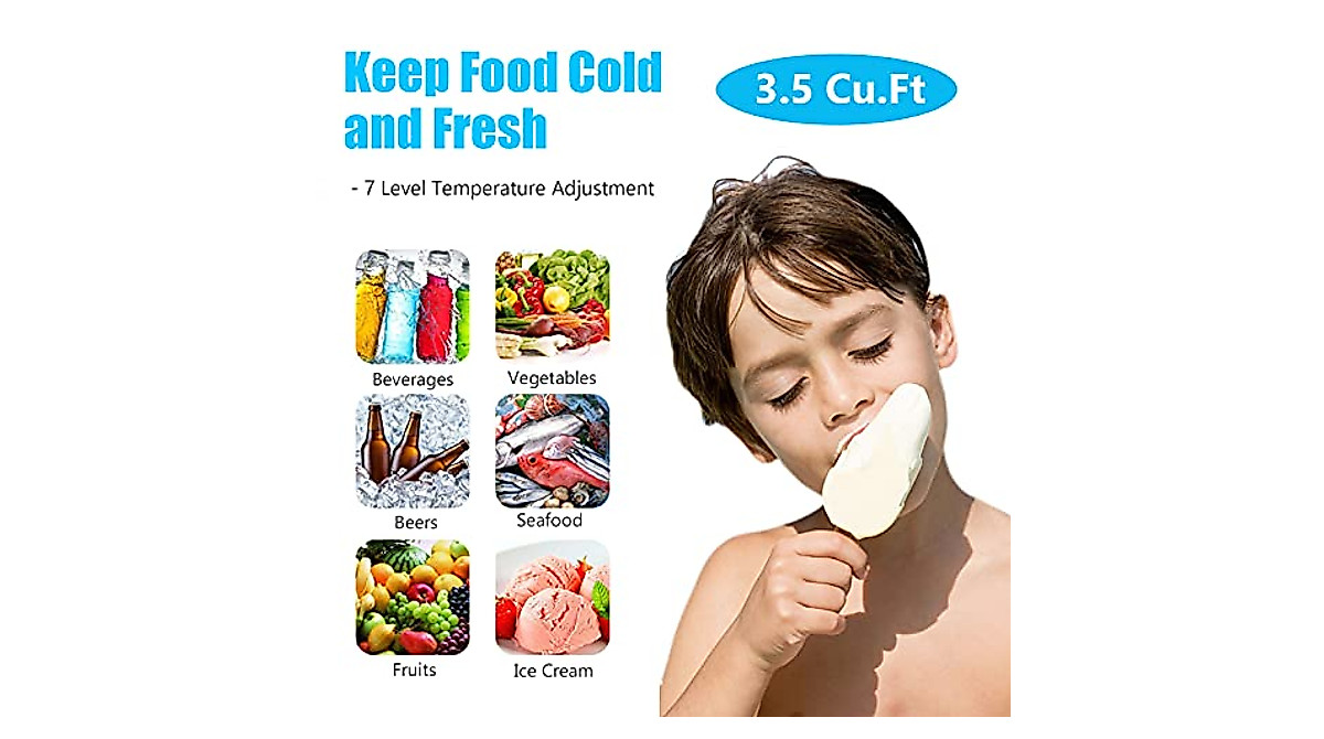 WANAI 3.5 Cu.Ft Chest Freezer - Compact & Energy Efficient